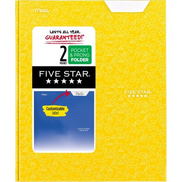 Five Star Pocket and Prong Paper Folder, Black (34675) - Walmart.com