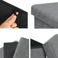 Furrygo 15" Collapsible Srorage Ottoman Cube - Linen Small Ottomans ...