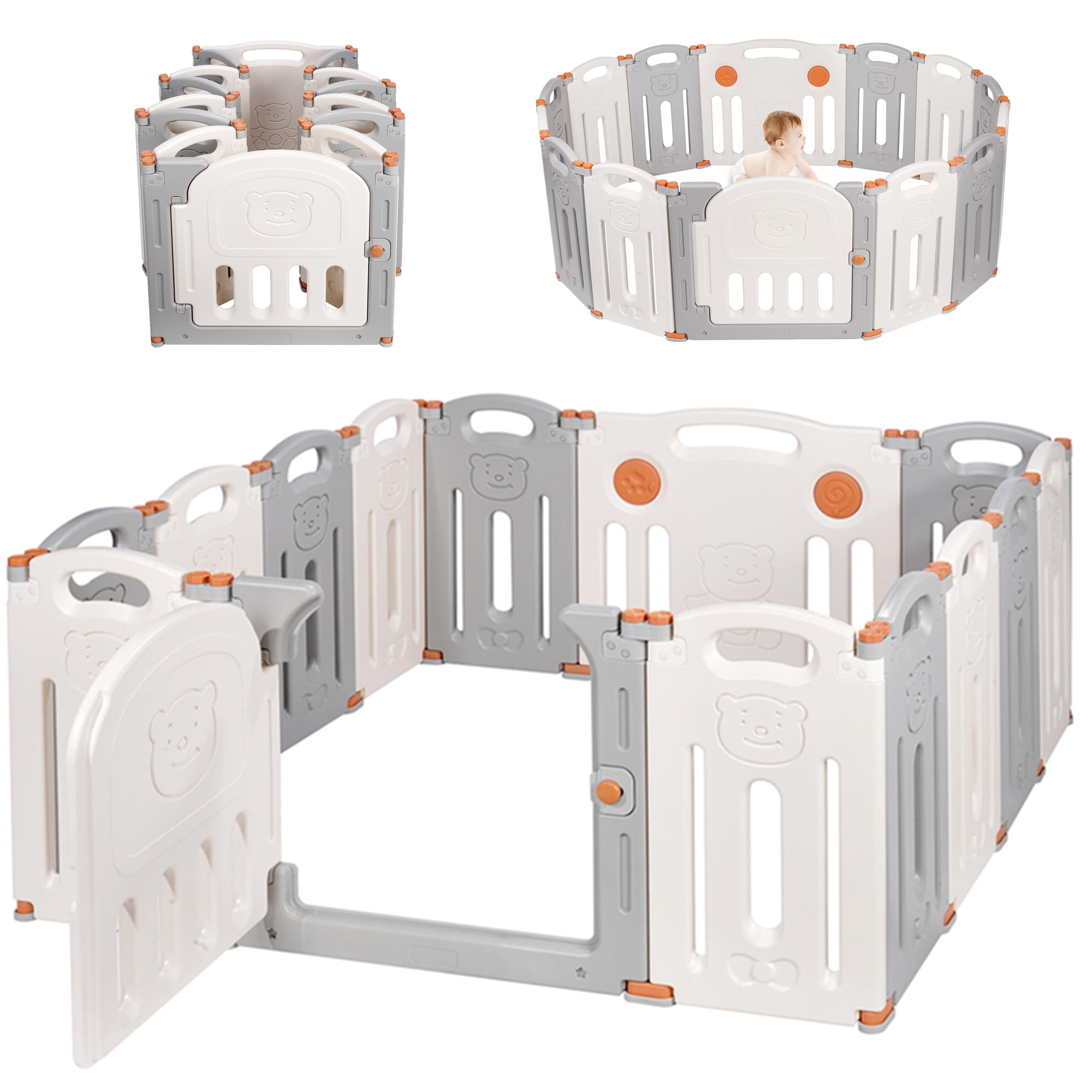 Click here for Livingbasics Foldable Baby Playpen  14-Panel Playa... prices