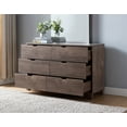 Aesthetic 6 Drawer Rectangular Dresser - Hazelnut - Walmart.com