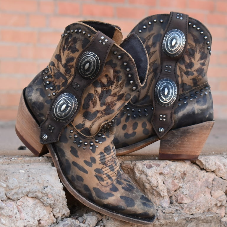 Liberty Black Ladies Shirley Chita Miel Concho Cheetah Boots Liberty Black Ladies Shirley Chita Miel Concho Cheetah Boots