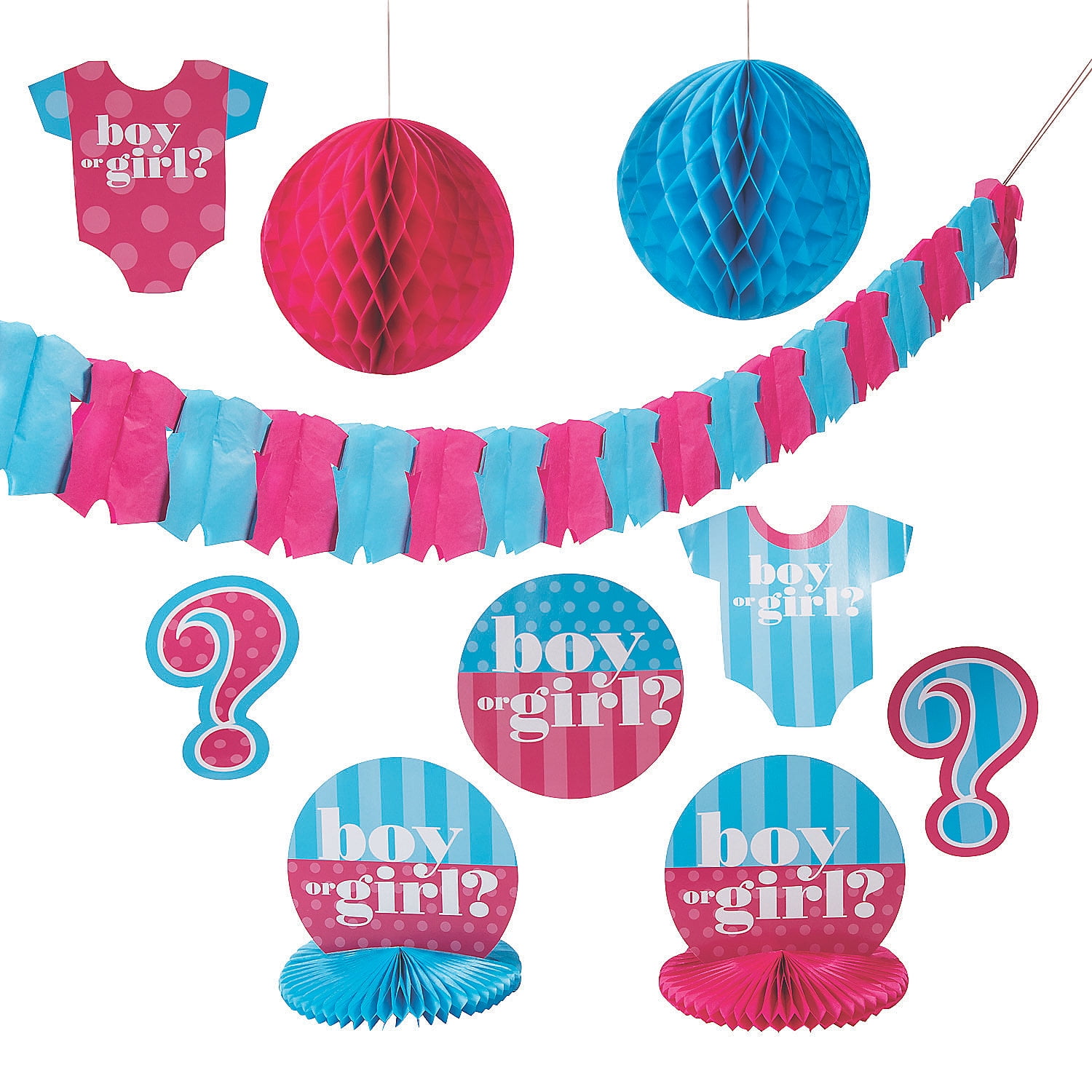 Gender Reveal Decor Kit - Party Decor - 10 Pieces - Walmart.com