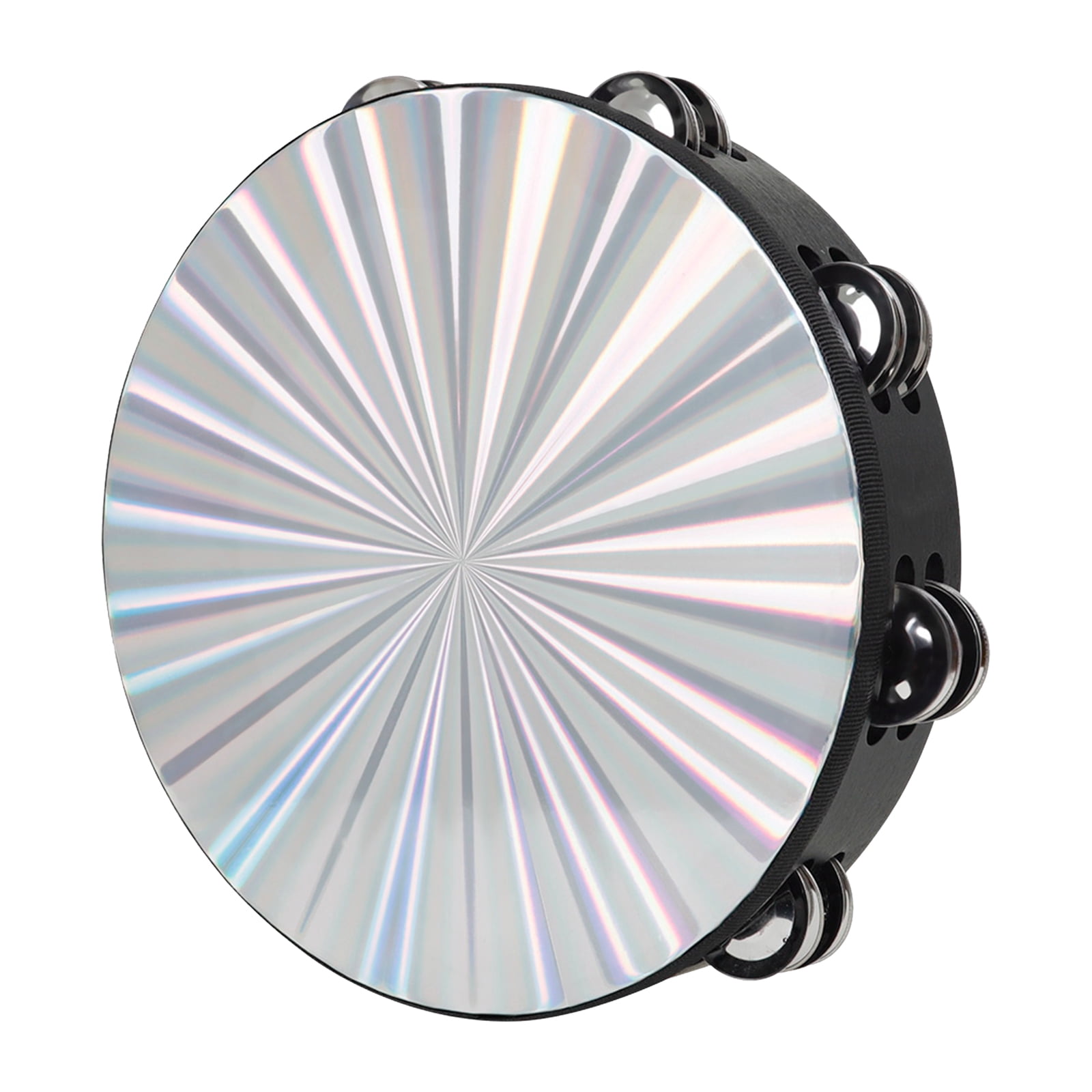 Wood Handheld Tambourine Double Row, Tambourines with Metal Bells ...