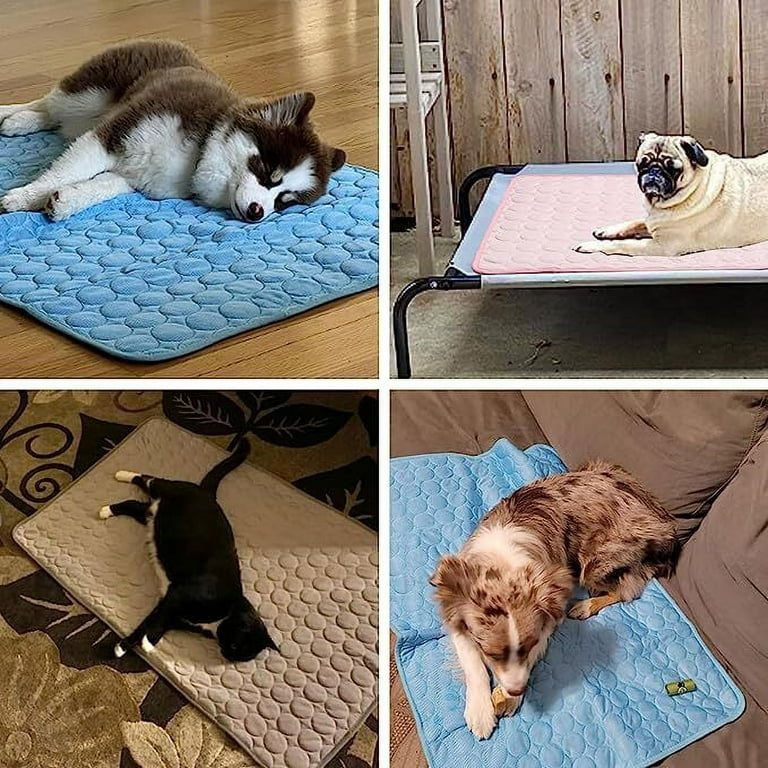MMTX Dog Cooling Mat Large Thicken Summer Self Cooling Mat Sleeping Pad for Small Medium Large Dogs 28 x 22 L gray