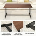 Coffee Tables for Living Room,Rectangular Center Table with Metal Frame,Modern Wood Coffee Table ...