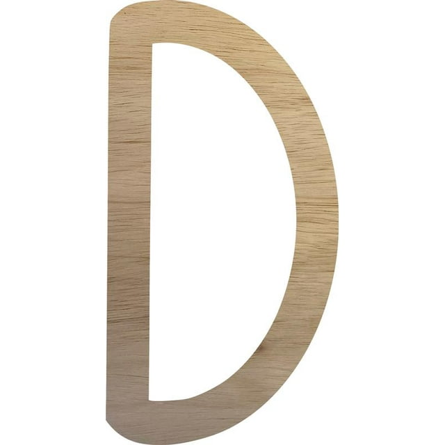 Wooden Alphabet Letter D, Unfinished Wood 20'' Cursive Letter ...