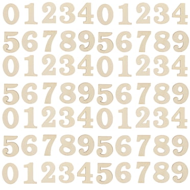 Wooden Number Unfinished, Collegiate Font, Craft Cutout - Walmart.com