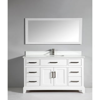 Design Element Valentino 54" Single Sink Vanity in White - Walmart.com