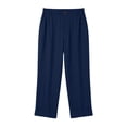 Cekizud Capri Pants for Women Casual Solid Color Button Straight Wide ...