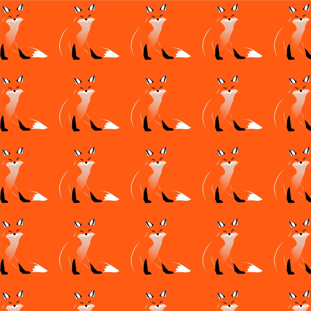 Stylish Red Foxy Fox Premium Roll Gift Wrap Wrapping Paper - Walmart.com