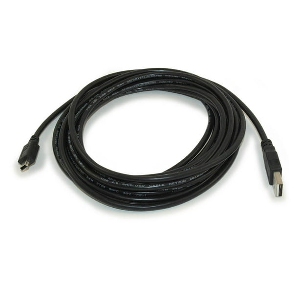 15ft USB 2.0 Certified 480Mbps Type A Male to Mini-B/5-Pin Male Cable ...