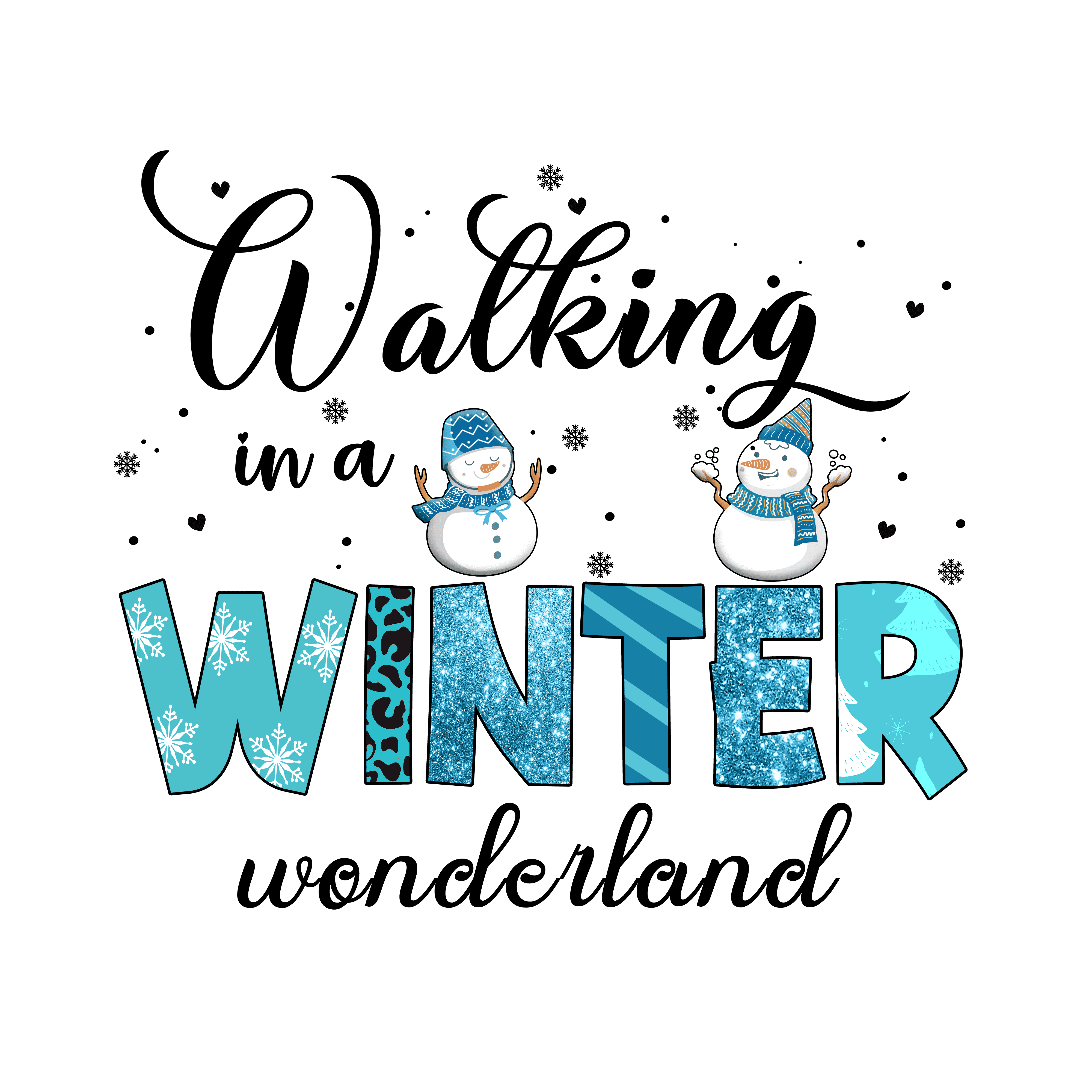 Walking In A Winter Wonderland SnowmanChristmas Great Gift IdeaDecal ...