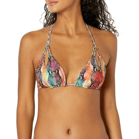 Luli Fama Womens My Way Reversible Zig-zag Cut-Out Triangle Bikini Top | Walmart Canada
