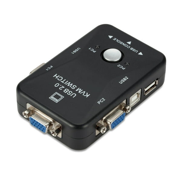 maskred KVM Switch Box 2 Port 1920x1440 Keyboard Mouse Switcher ...