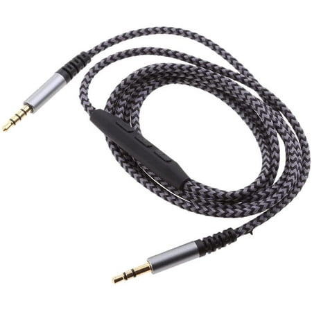 Audio Auxiliary Cable with Mic, 3.5mm Audio Cable Male to Male Gold ...