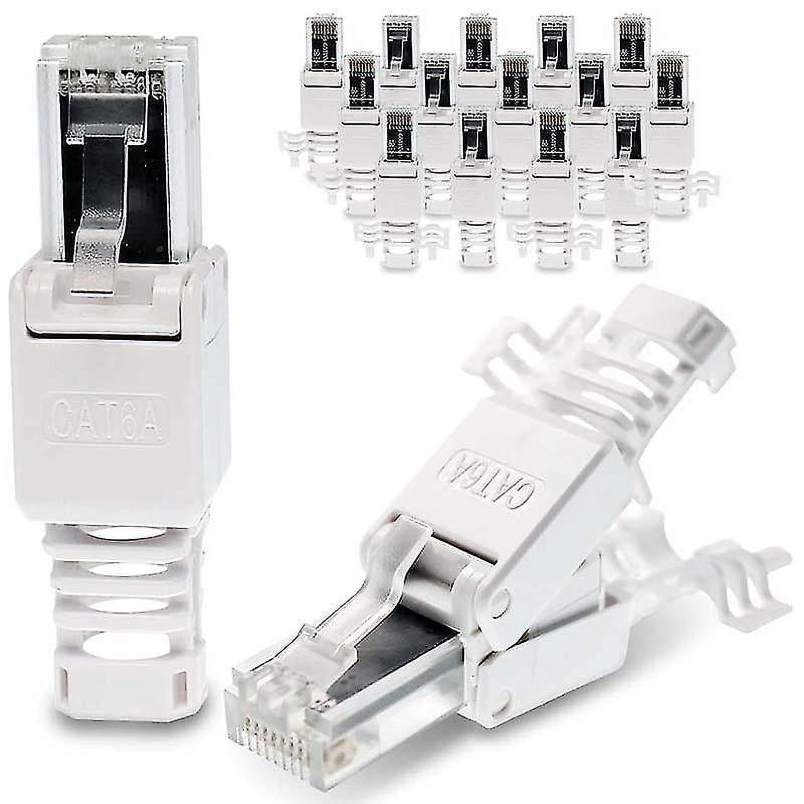 Conectores de red de 10 piezas, conector de cable Utp Lan Cat6a Rj45 ...