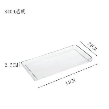 Hammont Clear Acrylic Tray for Serving and Home Décor Rectangle Lucite ...