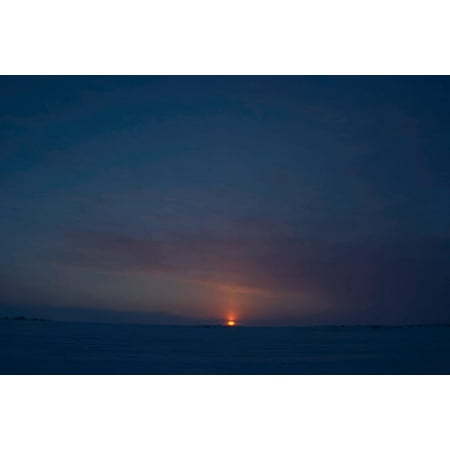 Sunset from Dettah Ice Road, Yellowknife, Northwest Territories, Canada ...