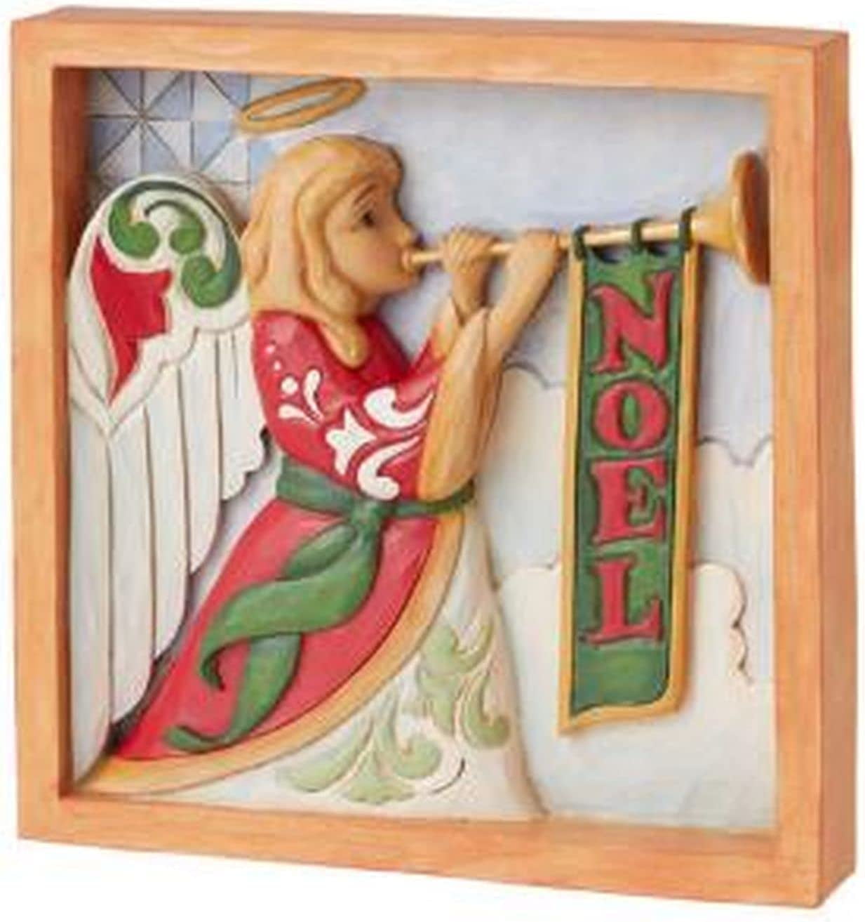 Enesco Jim Shore Heartwood Creek Angel with Trumpet Plaque - Walmart.com