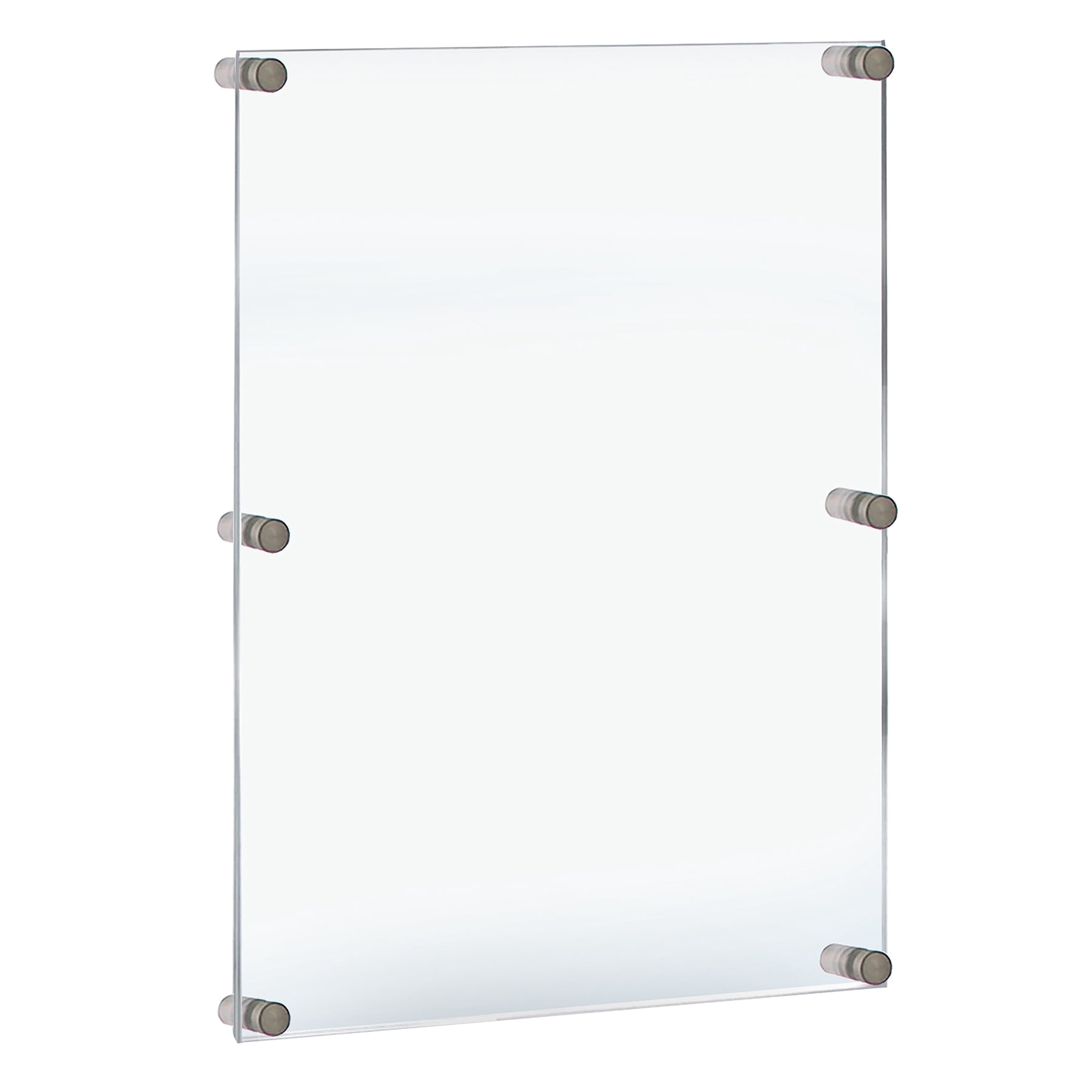 Azar Displays 105536 Floating Acrylic Wall Frame with Silver Stand Off ...