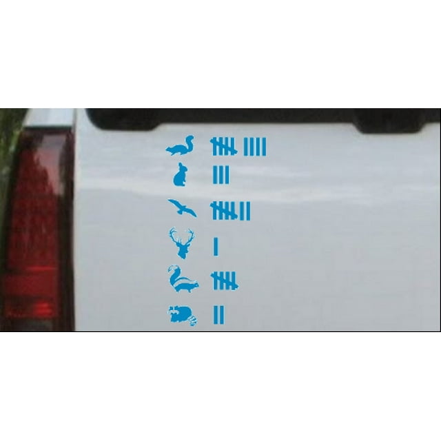 Keeping Count Roadkill Animals Car or Truck Window Decal Sticker ...