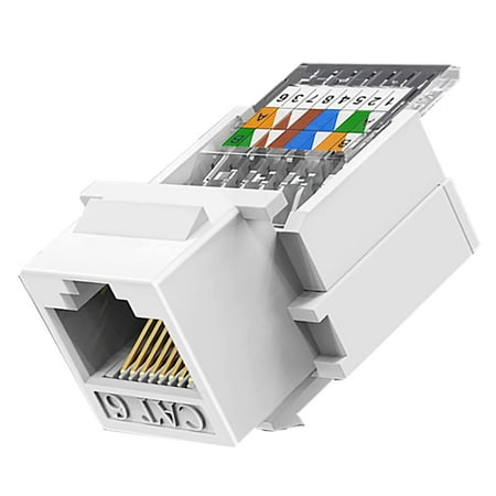 (20-Pack) Cat6 RJ45 Tool-Less Key Ethernet Module Female Jack Network ...