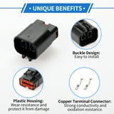 Unique Bargains 2 Pin Air Cooler Fan Generator Connector Plug Female ...
