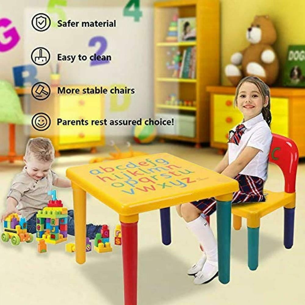 Toys Children Letter Table and Chair Set Kid Letter Desk and Chair ...
