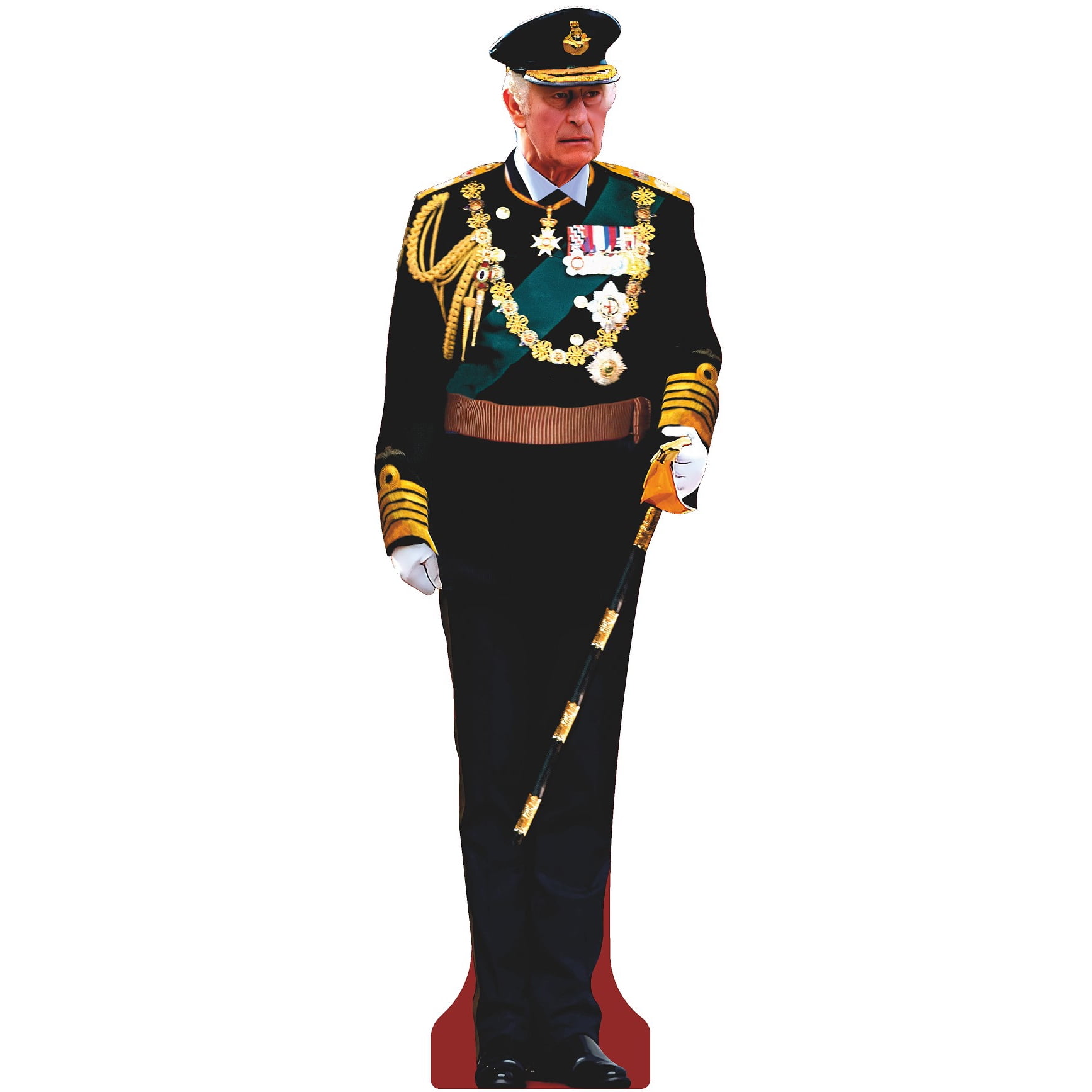 Prince King Charles III Royal Uniform Sword Cardboard Cutout Standee ...
