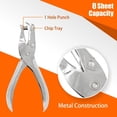Hole Puncher, 6 Pack, 8 Sheet Capacity Single Punch, Silver Color ...
