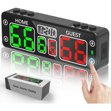 Portable Electronic Scoreboard with LED Display and Remote Control for ...