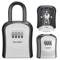 Puroma Lock Box Combination Key Lock Box (1 Pack, Gray) - Walmart.com