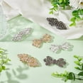 6 Sets 6 Styles Alloy Rhinestone Snap Lock Clasps Bikini Clips ...