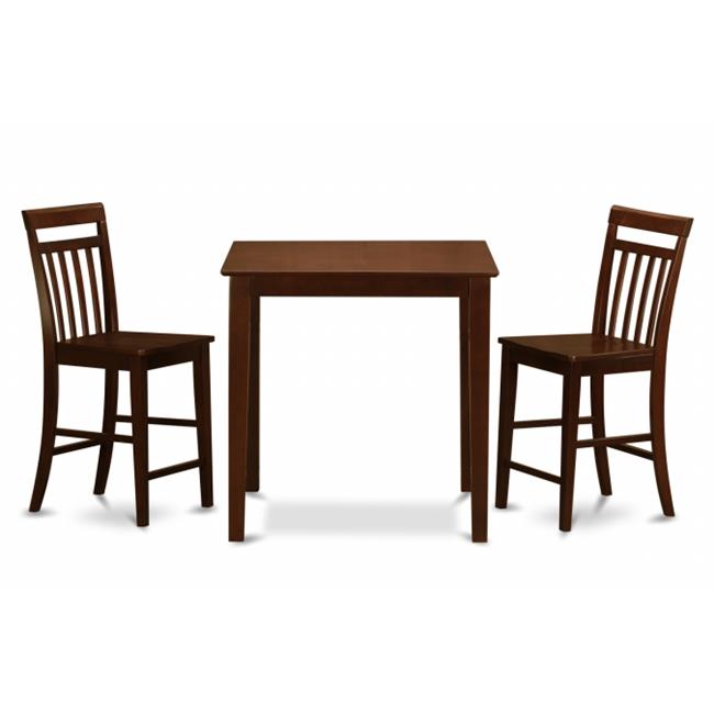 3 Piece Gathering Table Set-Counter Height Table and 2 Kitchen Chairs ...