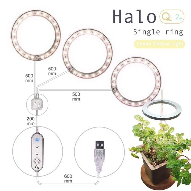 CEHVOM Ring Light Home Full Imitation Sun Led Indoor Flower Plant Light ...