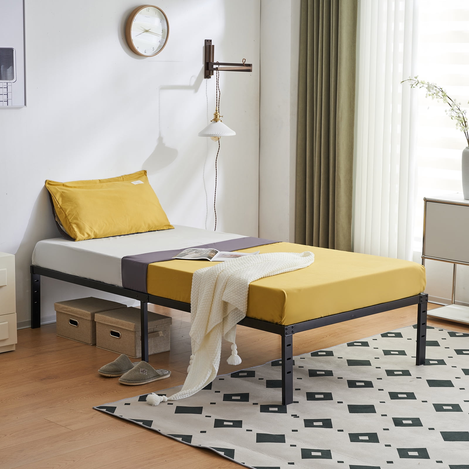 Click here for Ktaxon Twin Size Bed Frames  14 Metal Platform Bed... prices