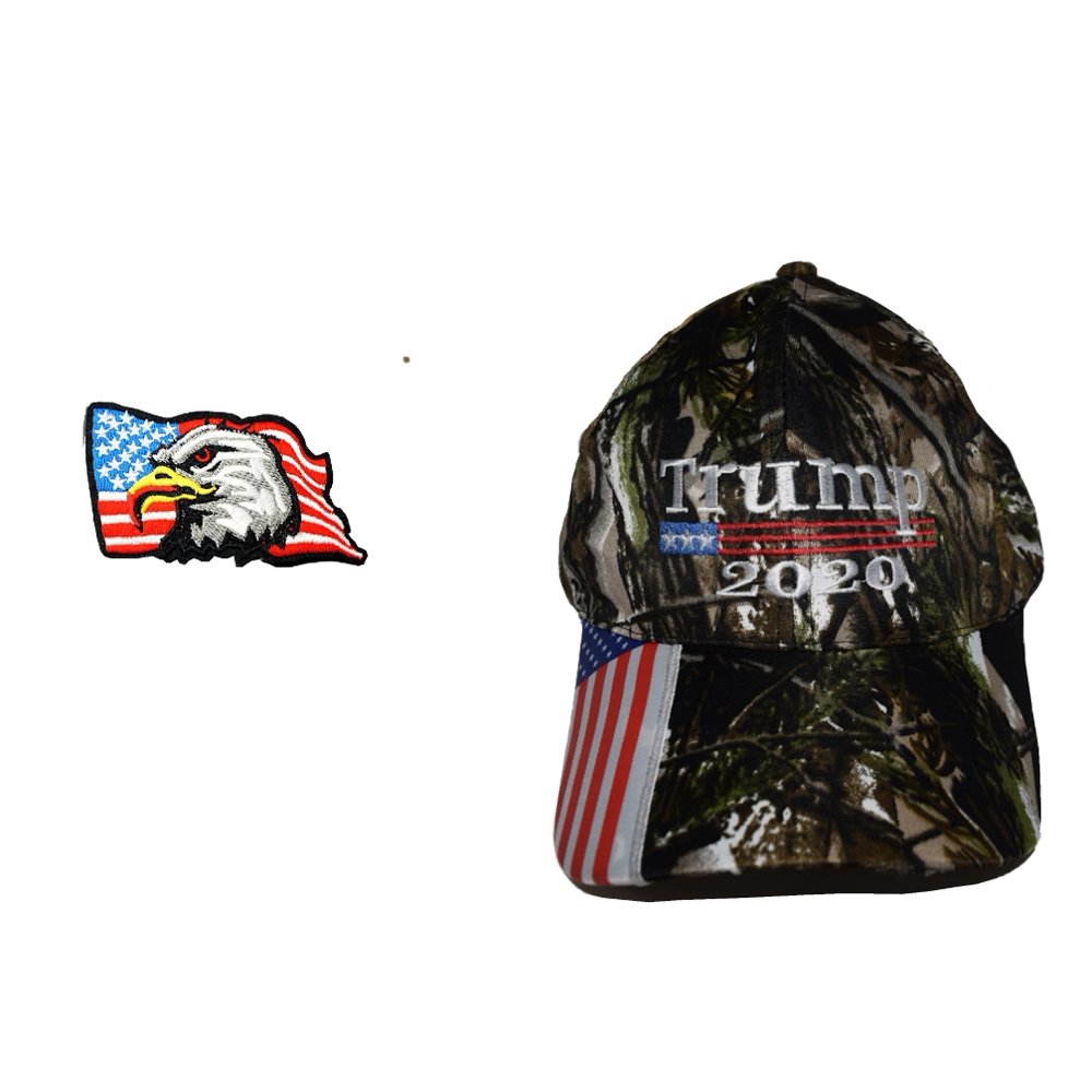 Pres. Donald Trump 2020 Camouflage Hat Baseball Cap with American Flag ...