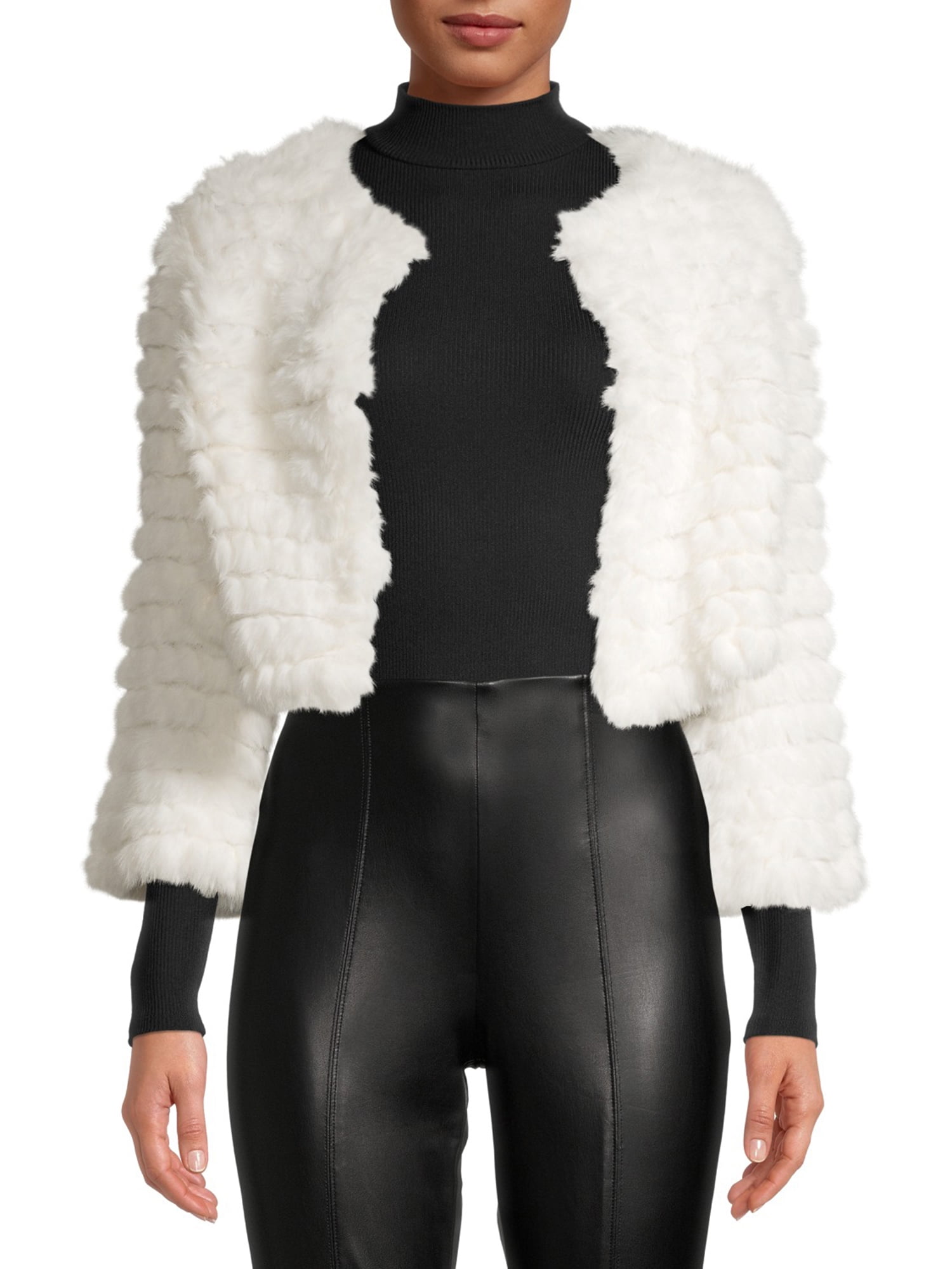 BCBG Faux Rabbit Shrug - Walmart.com