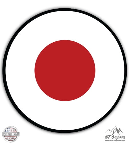 Japan Flag - 8" Vinyl Sticker - For Car Laptop I-Pad - Waterproof Decal ...