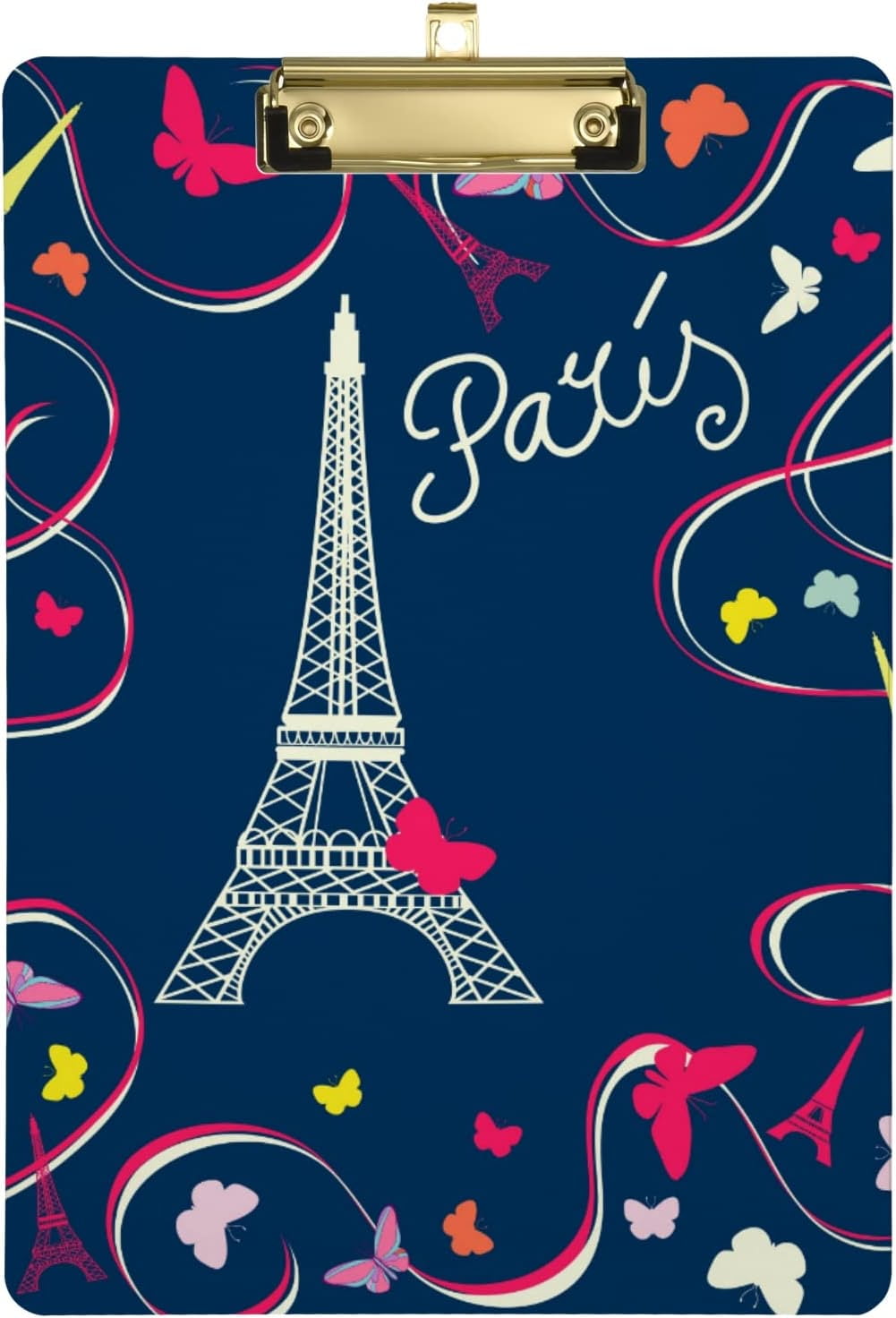 FMSHPON Paris Eiffel Tower Clipboard Hardboard Wood Nursing Clip Board ...