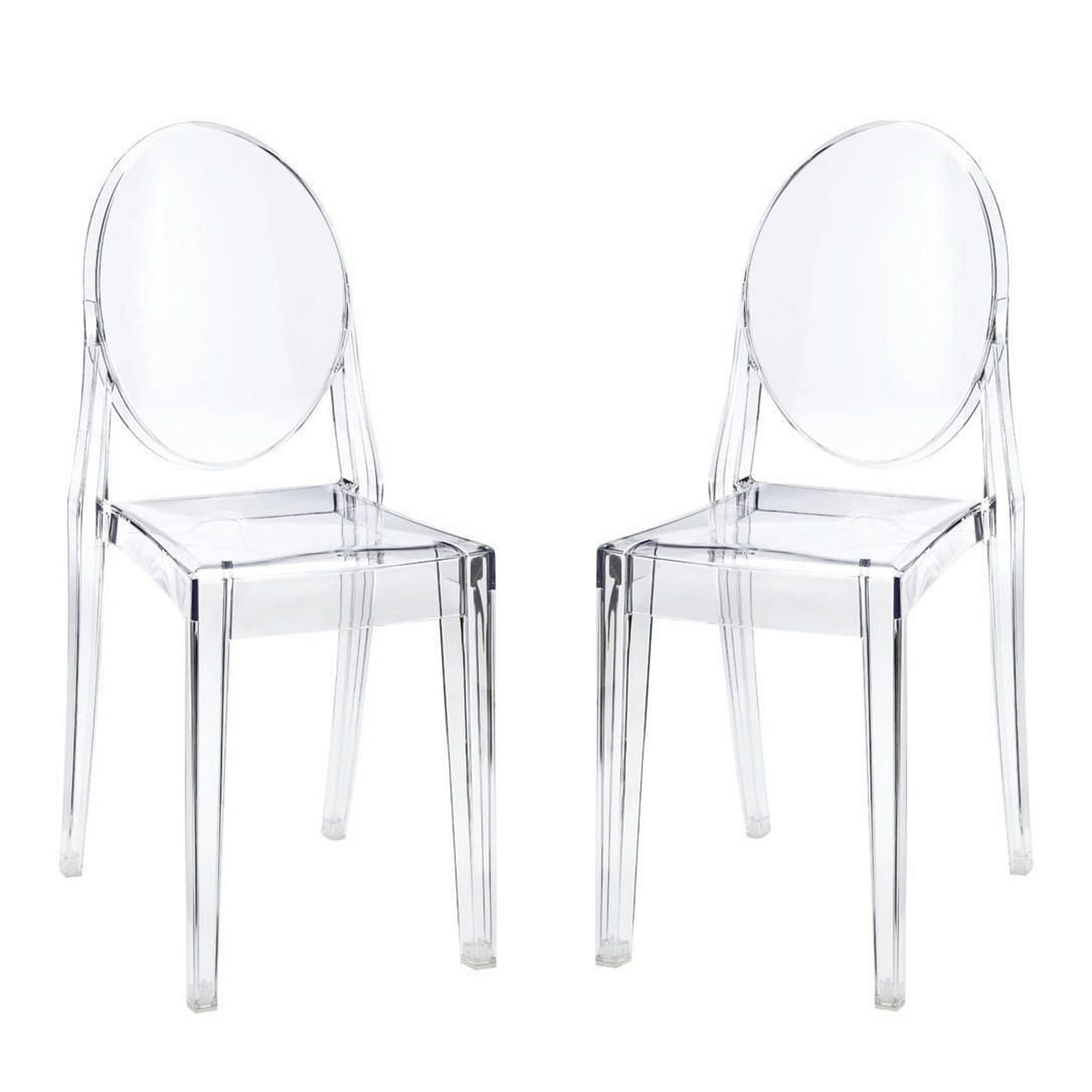 Click here for Plata Décor Import Inc Ghost Side Chair Armless Tr... prices