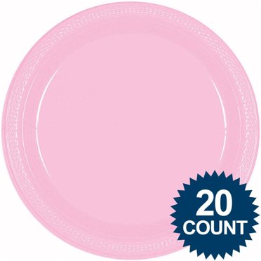 Touch of Color Plastic Dinner Plate, 9", Classic Pink, 20 Ct - Walmart.com