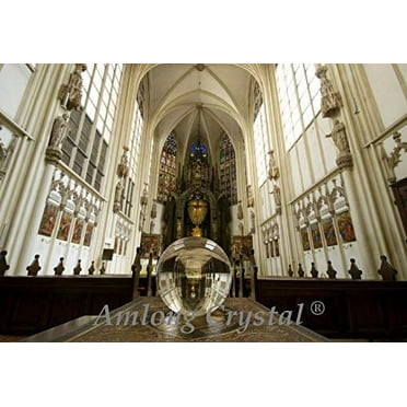 amlong crystal 3" (80mm) crystal ball with wood stand - Walmart.com