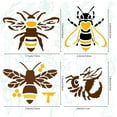 8 Styles Bee Stencils Reusable Metal Honeycomb Honey Stainless Steel ...