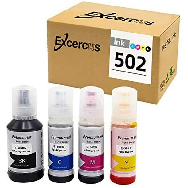 EXCERCUS Compatible 502 T502 T5021 Ink Bottle Replacement Refill Ink ...