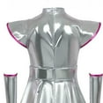 Cowsor Girls' Galactic Alien Costume Dress - Metallic Mesh, Astronaut ...