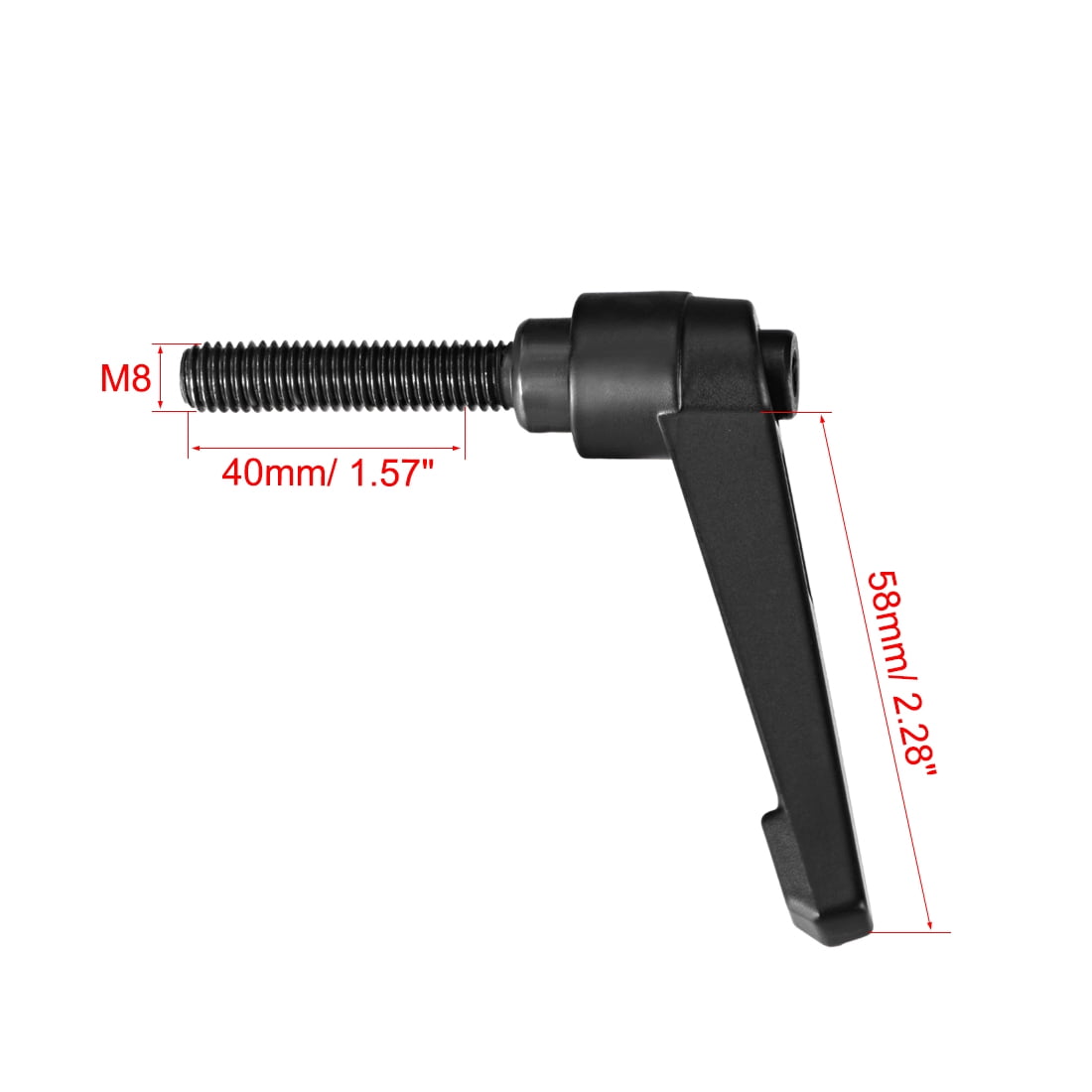M8 x 40mm Handle Adjustable Clamping Lever Thread Male Threaded Stud 2Pcs | Walmart Canada