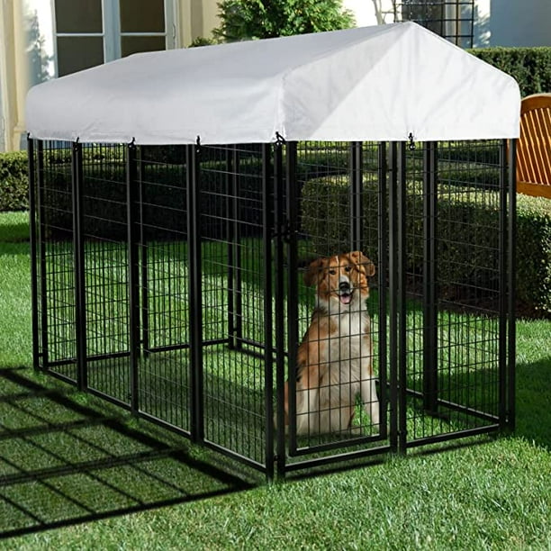 Waleaf 8x4x6 FT Outdoor Dog Kennel for Large Dogs,Large Outdoor Dog ...