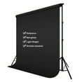 LimoStudio 10' x 20' Photo Video Studio Seamless Solid Black Muslin Backdrop Photo Studio ...