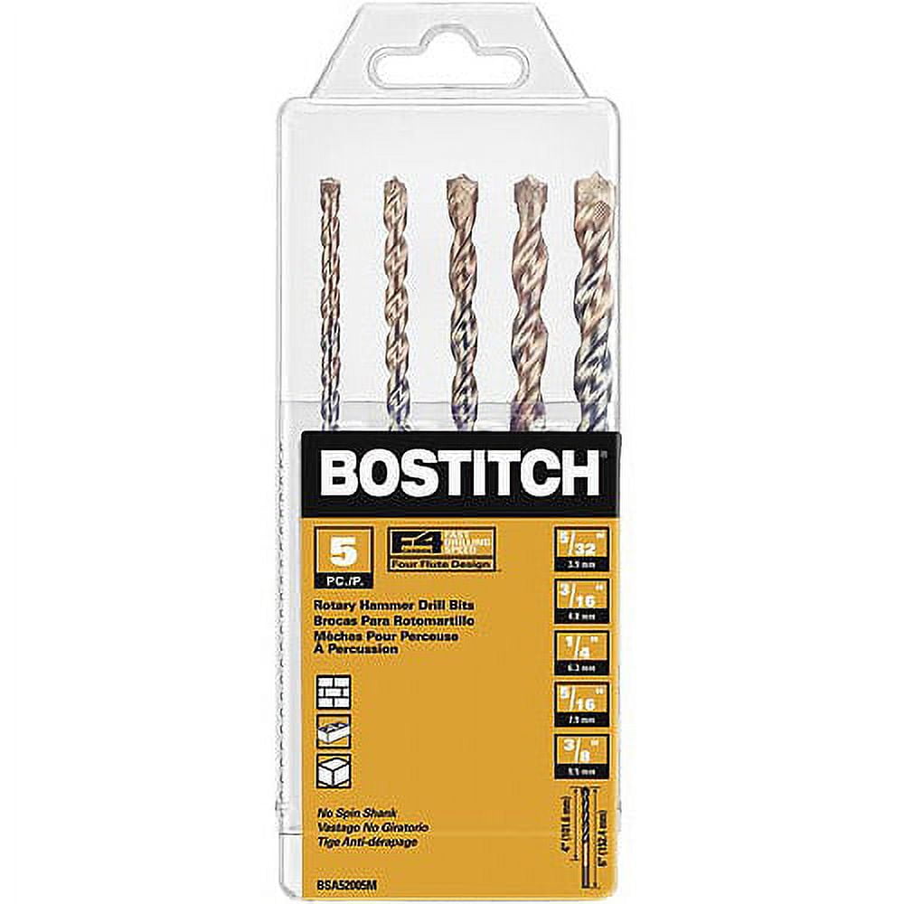 BOSTITCH BSA52005M 5‑piece Hammer Drill Bit Set - Walmart.ca